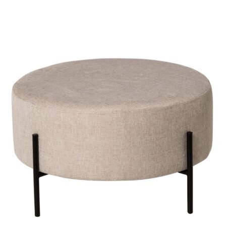 Puff Camilo Beige ø 60 Cm de diseño nórdico y moderno - Ehka Home